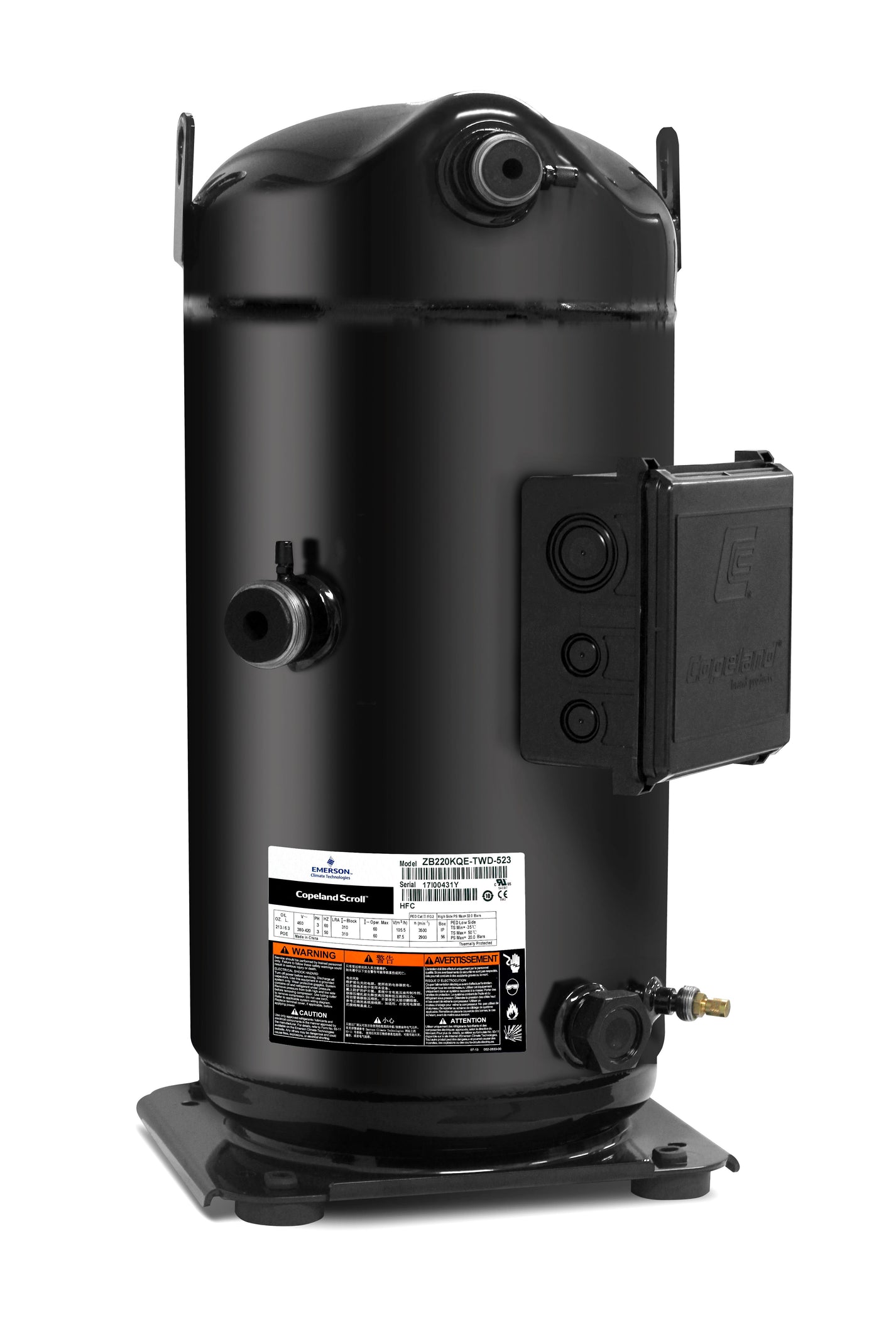 Compresor Copeland Scroll ZB38KQE-TF5-558 – Outlet Refrigeración